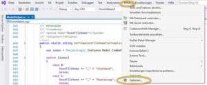 Change Visual Studio language eKiwi.de